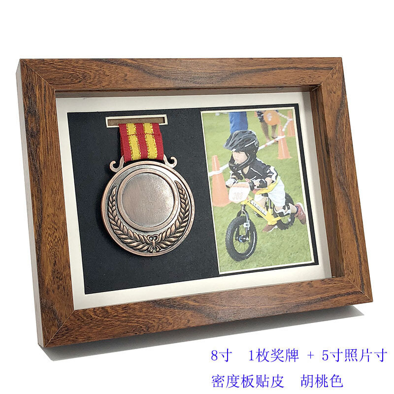 Деревянная рамка для медалей, рамка для медалей балансировочного велосипеда, рамка для золотой медали марафона, фоторамка, коробка для хранения значков, рамка для медалей