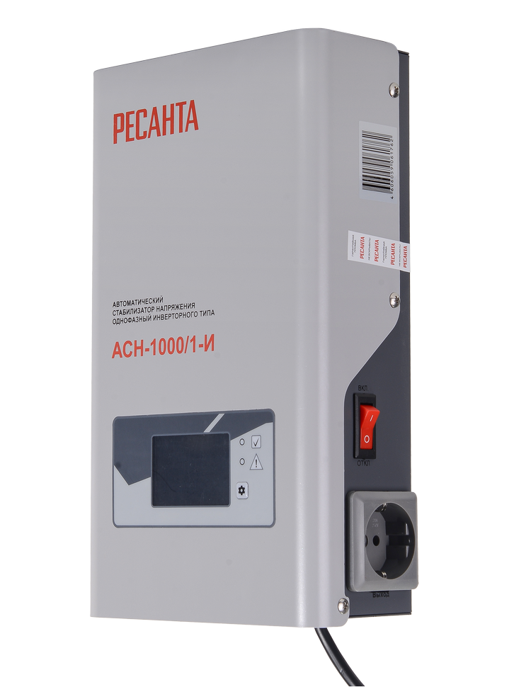 Стабилизатор напряжения Ресанта АСН-1000/1-И, однофазный, инверторный, 1 кВт