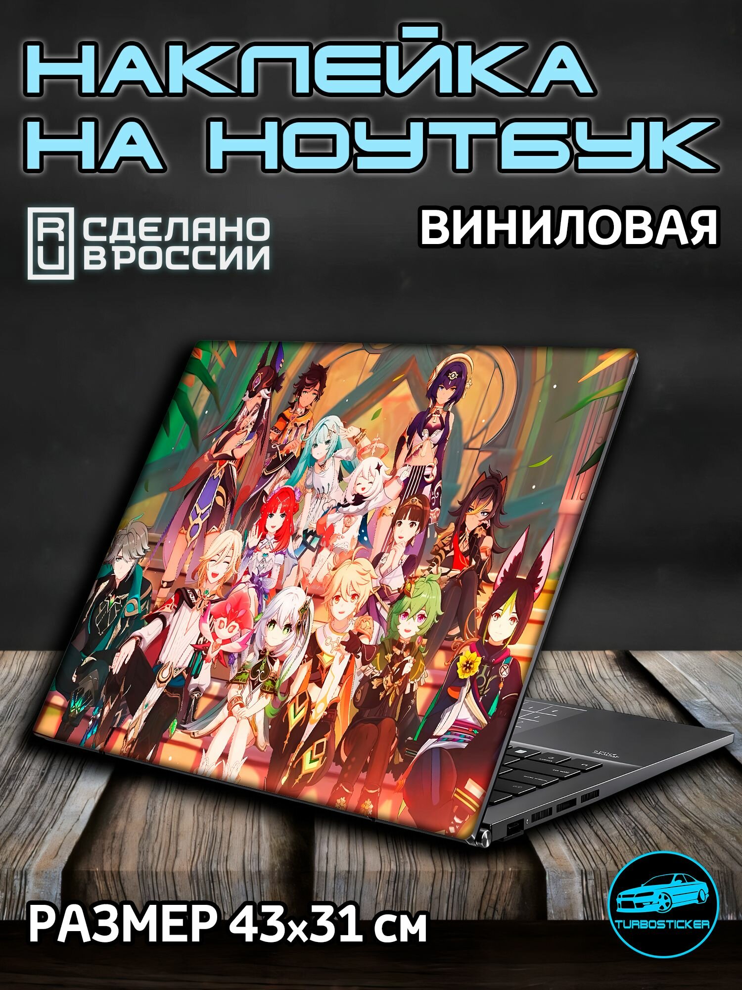 Наклейка на ноутбук 43х31