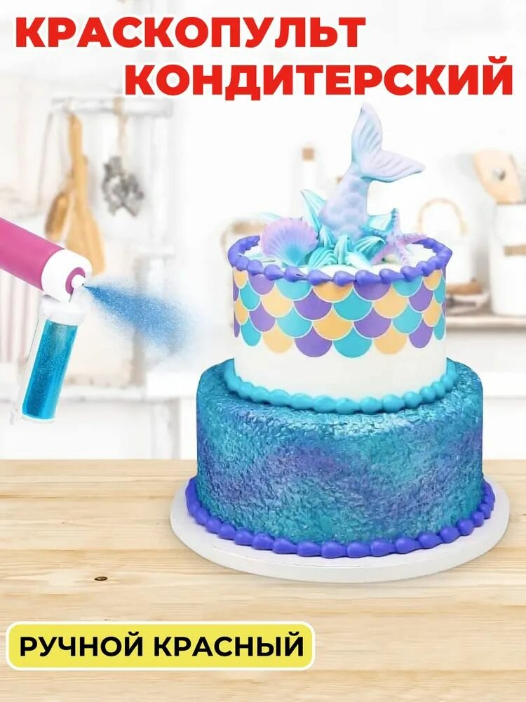 Аэрограф кондитерский 1, 24.5 см х 12 см, 5 предм.