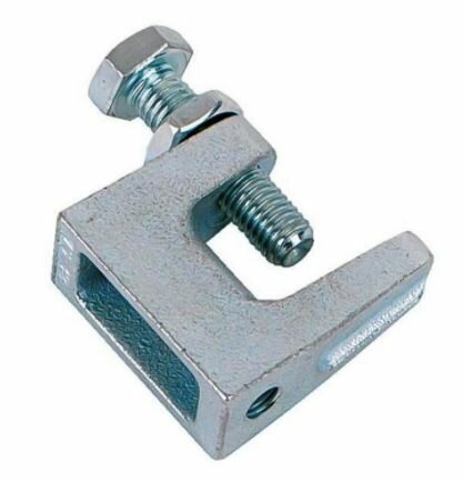 Струбцина Instart монтажная, резьба М8, стальная, пластиковые накладки, регулируемая