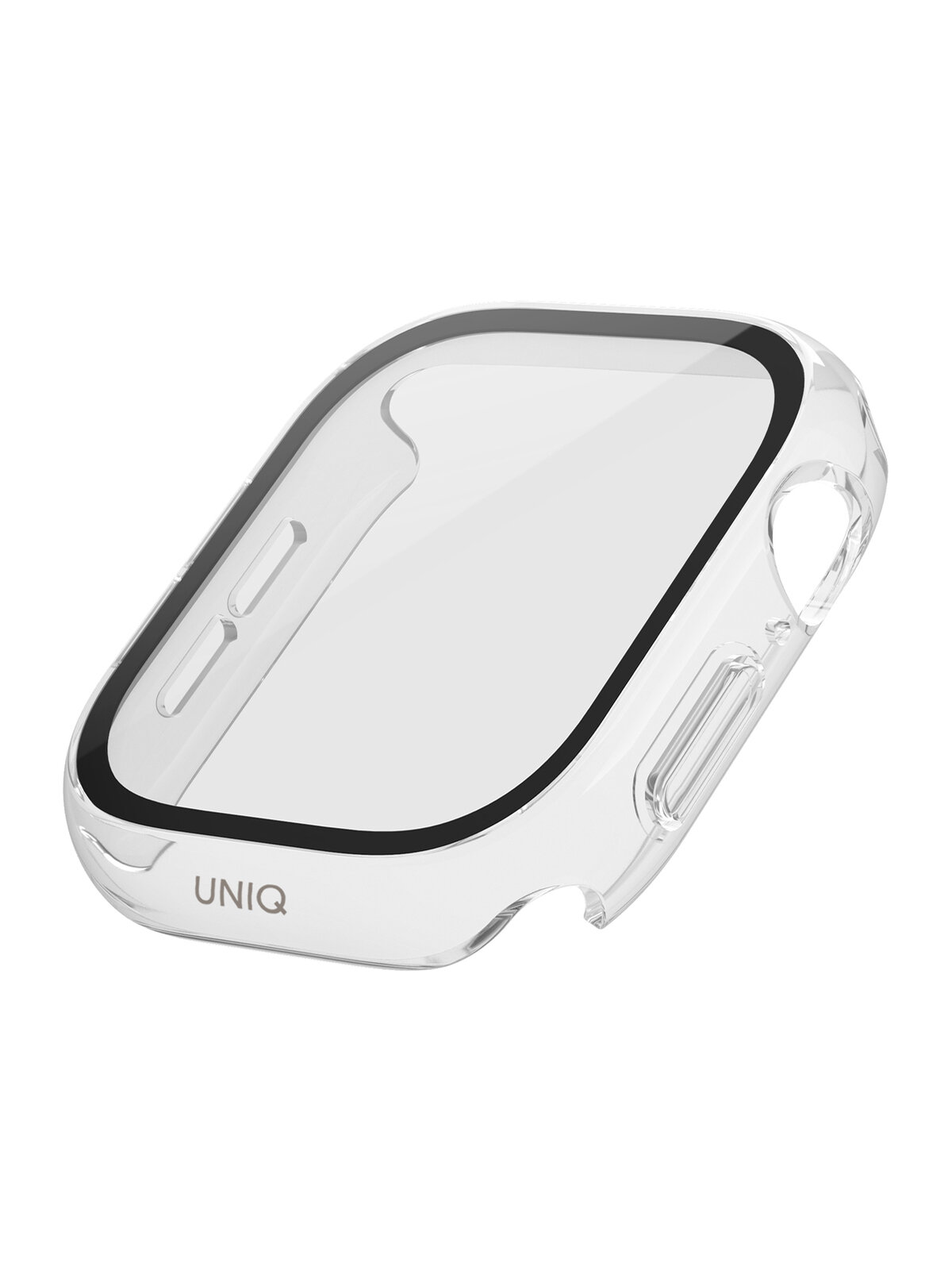 Чехол Uniq Nautic для Apple Watch 10/11 46 мм с закаленным стеклом, прозрачный