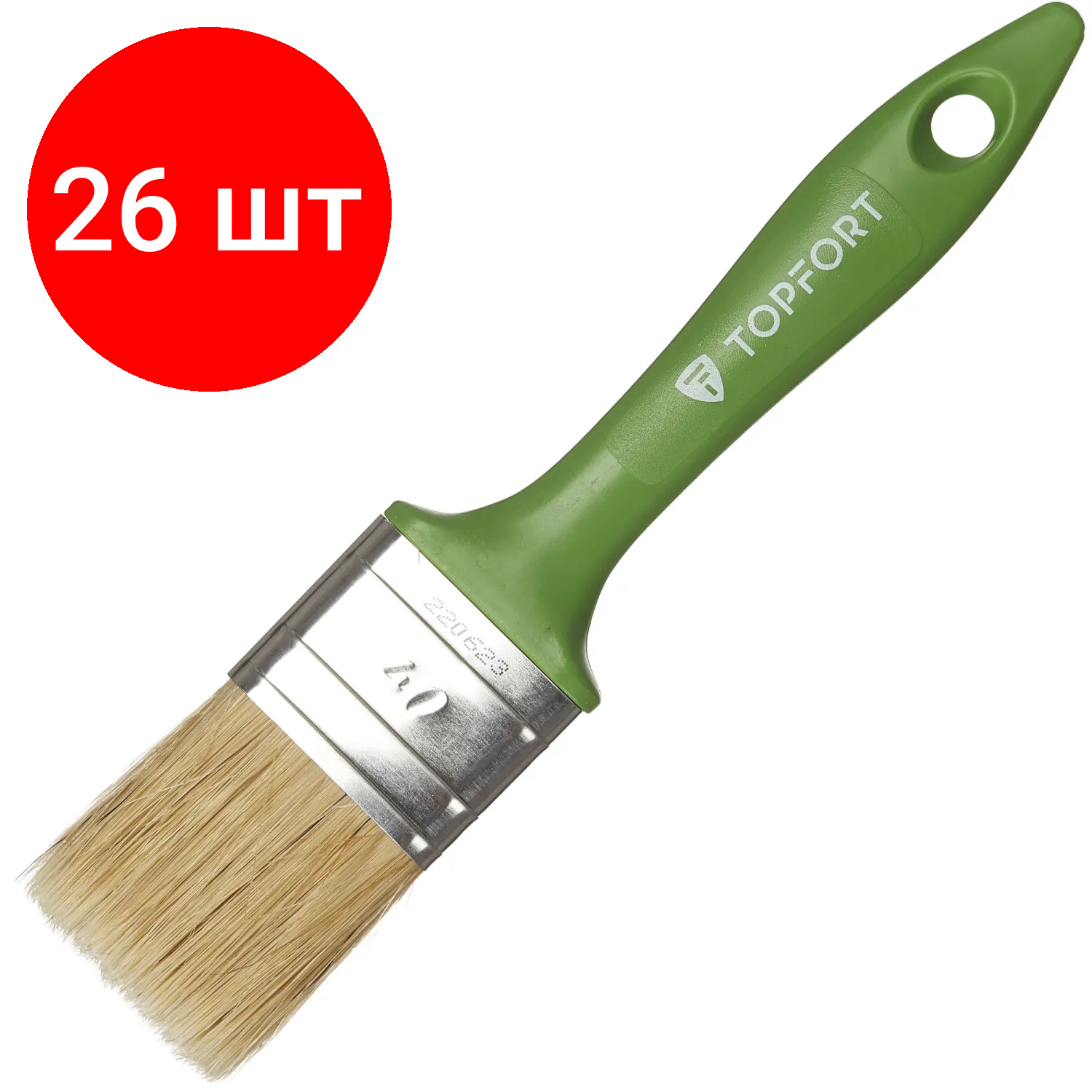 Комплект 26 штук, Кисть плоская TOPFORT 40x15