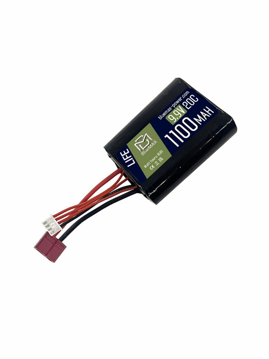 Аккумулятор для страйкбола BlueMAX LiFe - 9.9V 1100mAh 20C mini brick Deans Plug