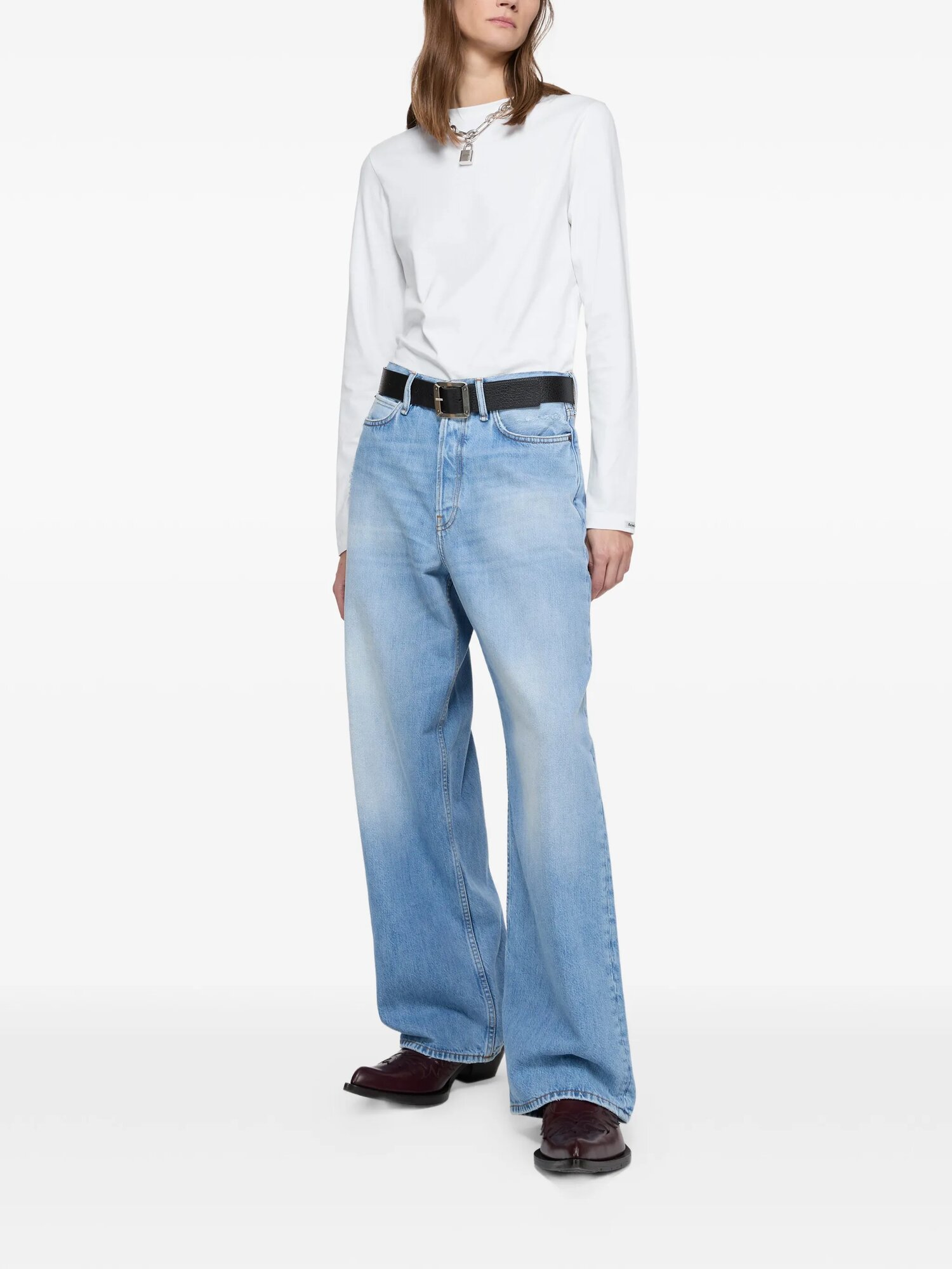 Футболка Acne Studios, размер L-XL, белый — фото 1