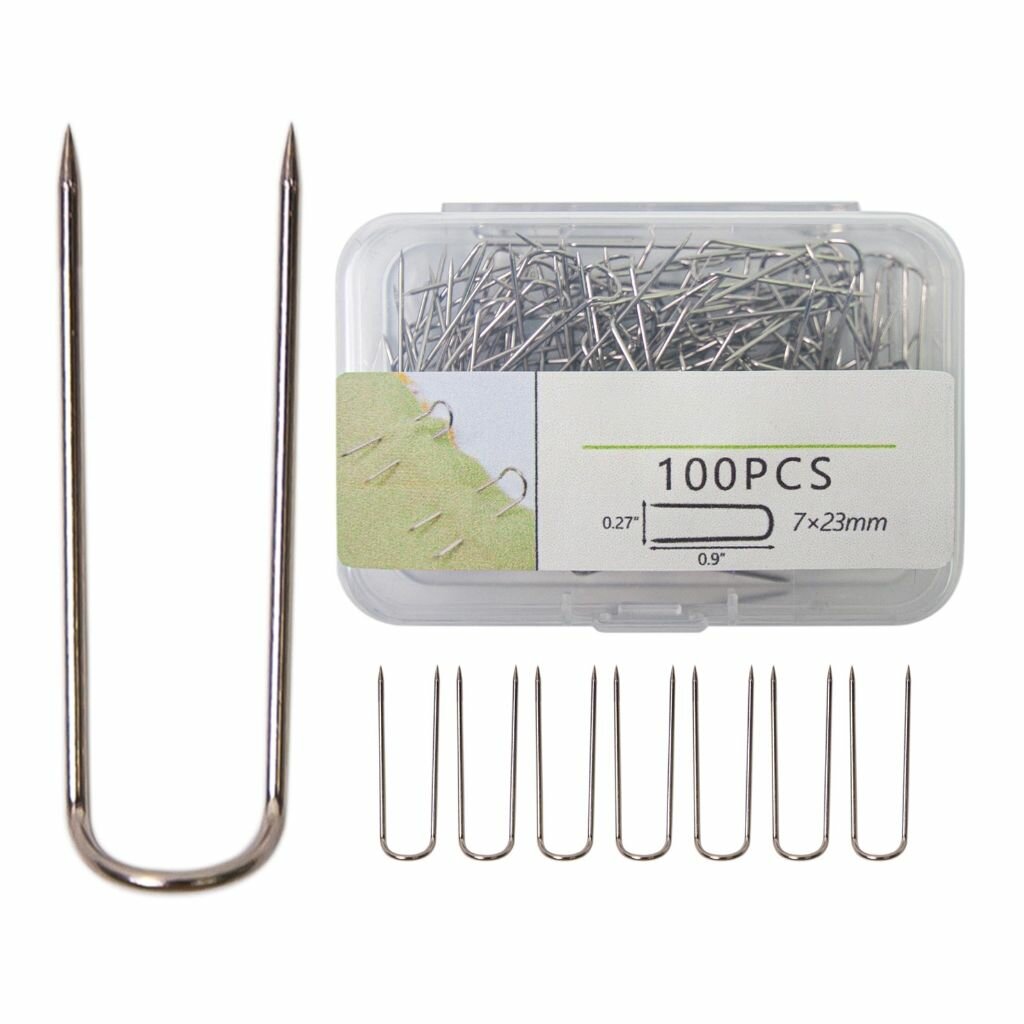 (1 коробка) Самодельное шитье в стиле пэчворк с фиксированным расположением иглы, U-образная игла-100 шт.