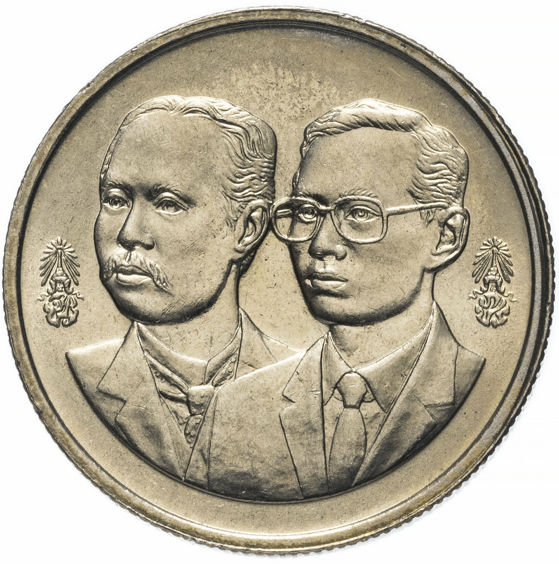 Таиланд 2 бата baht 1992 "100 лет Министерству Сельского хозяйства и Кооперативов", Медь, в сохранности AU-UNC