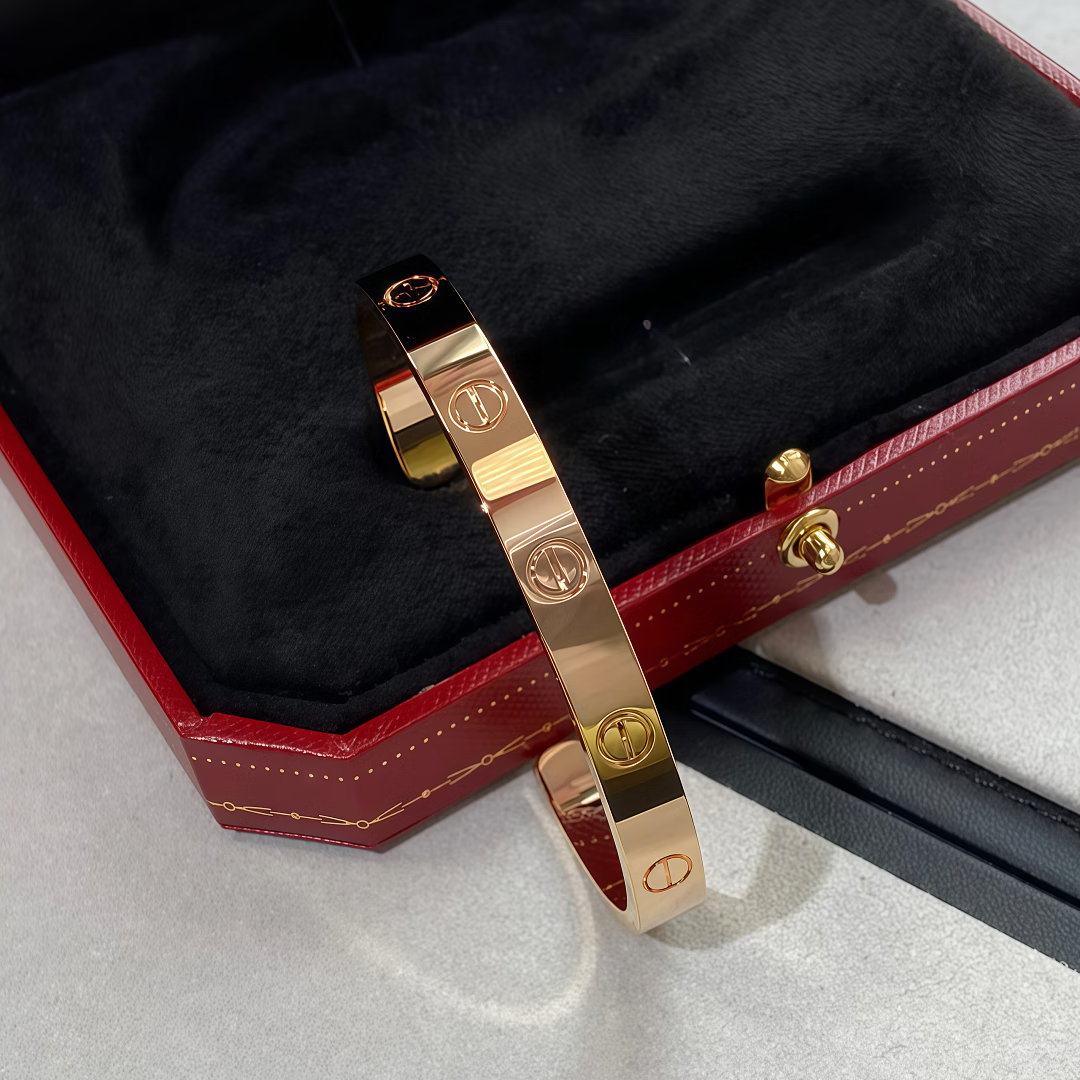 [Подержанные 99 новых] Парные браслеты Cartier для мужчин и женщин, серия Love, розовое золото 18 карат, золотые браслеты, классические мужские и женские украшения, украшения для обручальных колец,