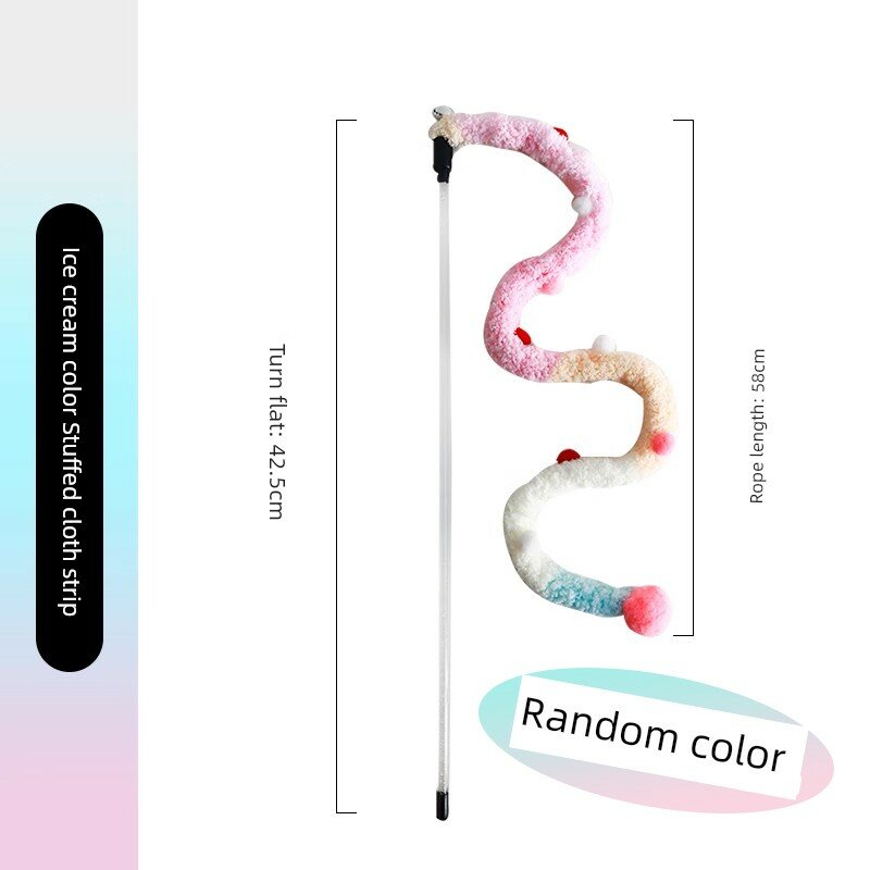 Petio Cat Забавная палочка Cat Забавная палочка Cat Забавная игрушка Кошачий колокольчик с перьями Интерактивная