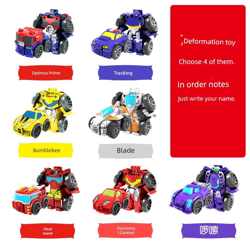 Набор игрушечных роботов Transformers Prime: Стант-коллекция — 4 случайные модели для детей