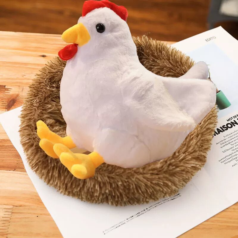 Милый реалистичный плюшевый кулик, кукла-цыпленок, подарок на день рождения для мальчиков и девочек Белая курица +