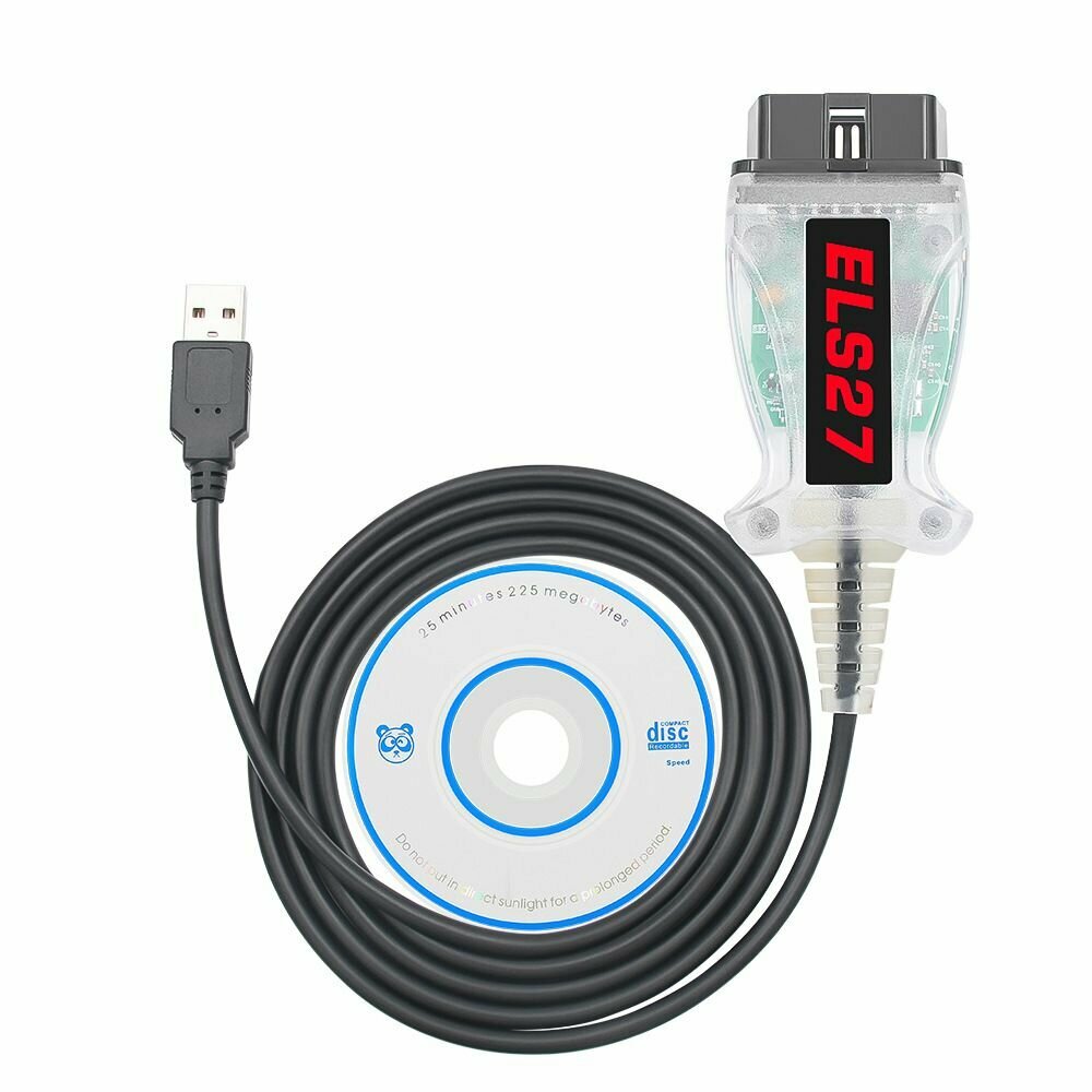FORScan ELS27 V2.3.8 адаптер OBD2 для Ford, Mazda, Lincoln, Mercury — кабель ELS27 с FT232RL и CD с ПО, с J2534