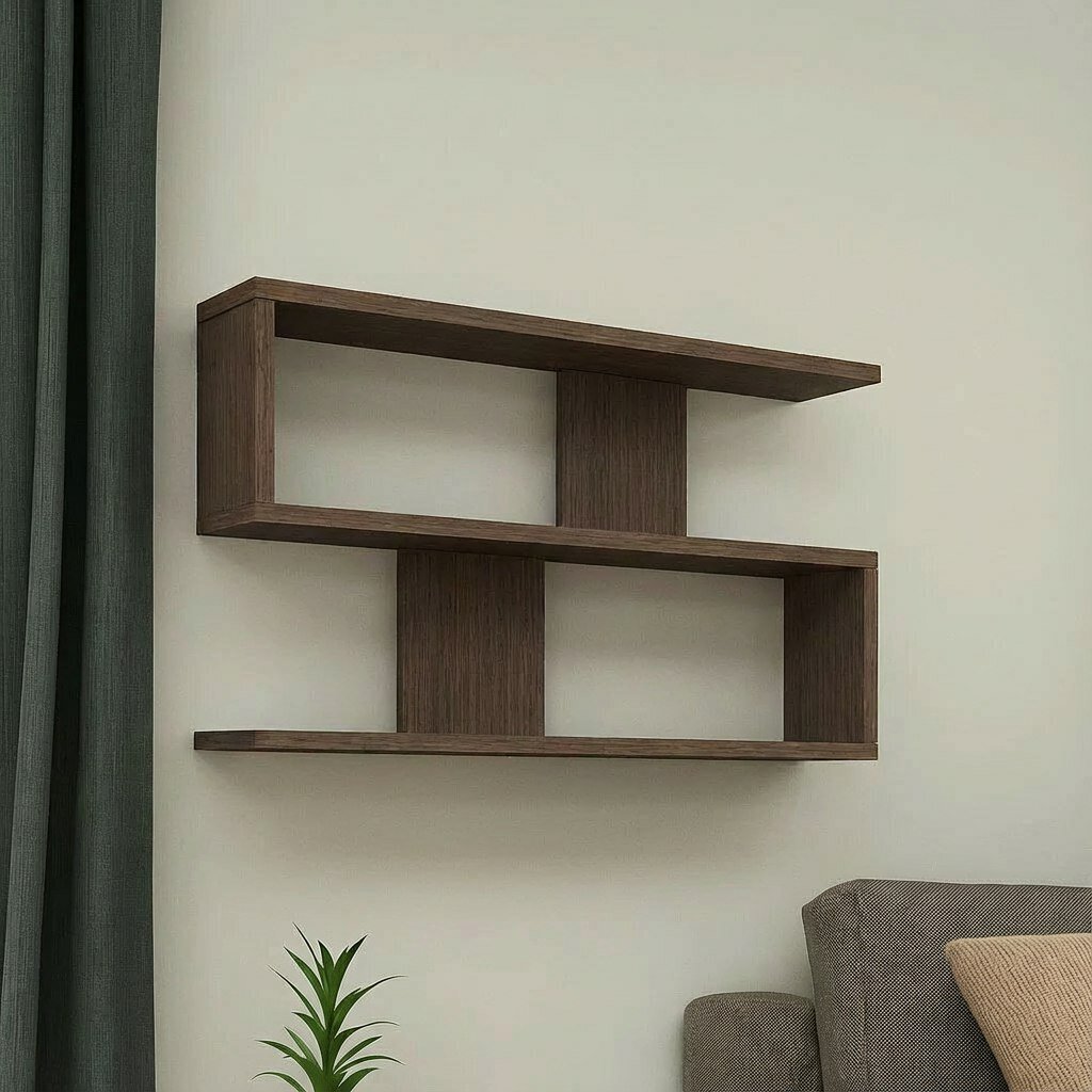 Полка настенная Egger H309 ST12 Дуб Тонсберг коричневый навесная для гостиной, спальни, офиса и детской 60x47x15