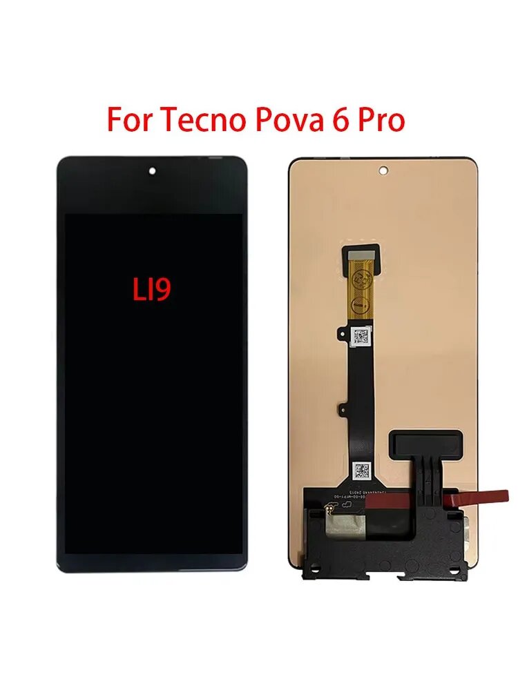 AMOLED Дисплей на Tecno Pova 6 Pro, LI9 (ORIG) в сборе с тачскрином Черны