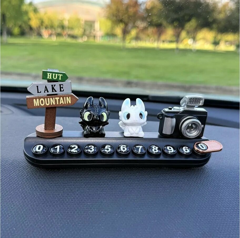 Табличка для парковки с Беззубиком: магнитная, сменные цифры