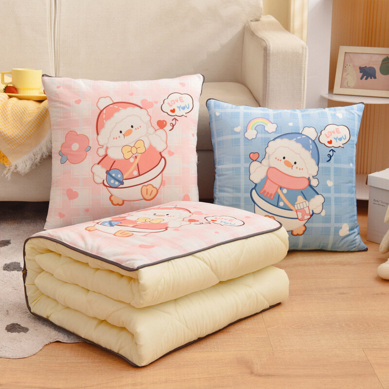 Двухсторонняя подушка-плед, утолщенная, офисная, складная, подушка для сна, плед 2-в-1, диванная, автомобильная подушка, автомобильная