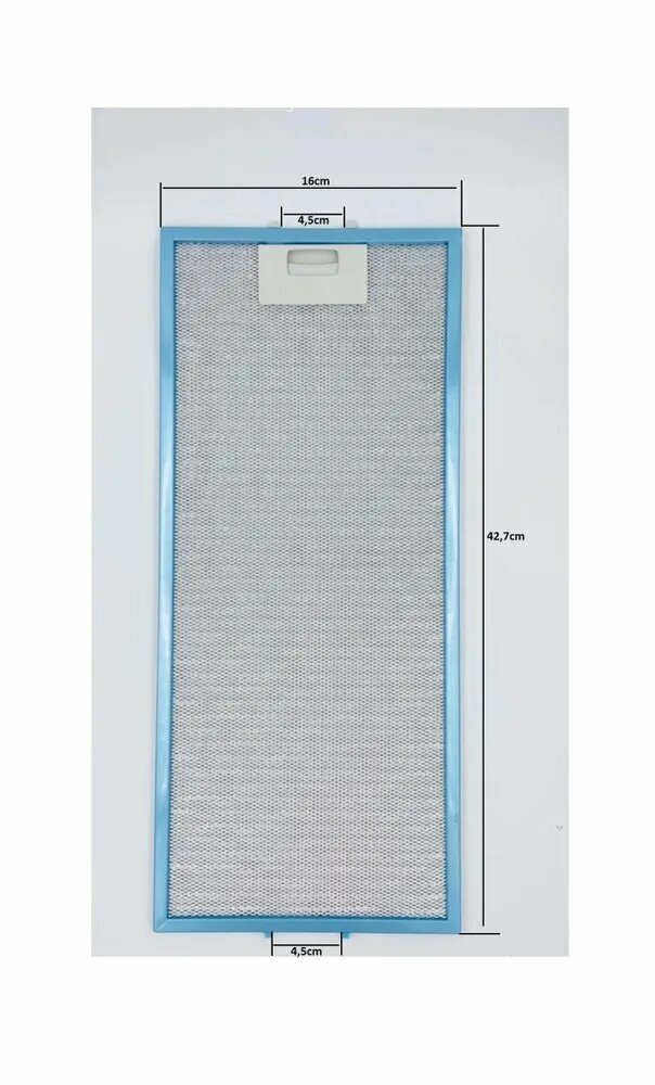 1 шт. Сетка. Фильтр для вытяжки 427x160 мм Жироулавливающий. Металлический