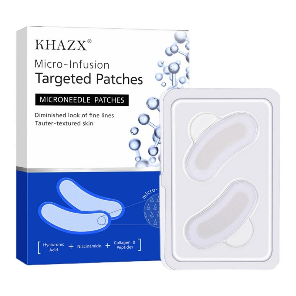 2 шт. Пластырь для глаз с нано-микроиглами - устраняет мешки под глазами, мелкие морщинки, подтягивает кожу