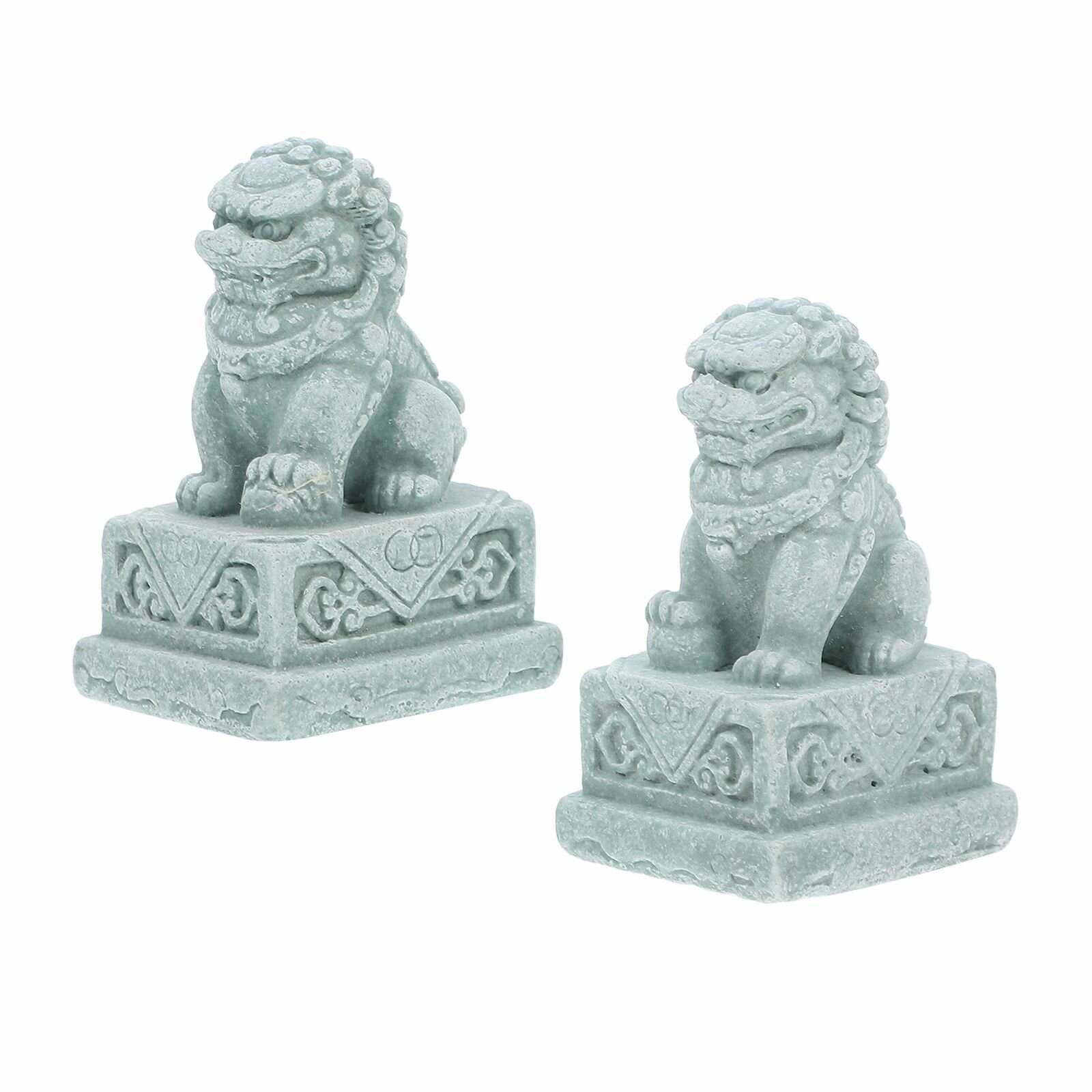 Львы из Резины, Декор для Аквариума, 2 Штуки, Китайский Стиль