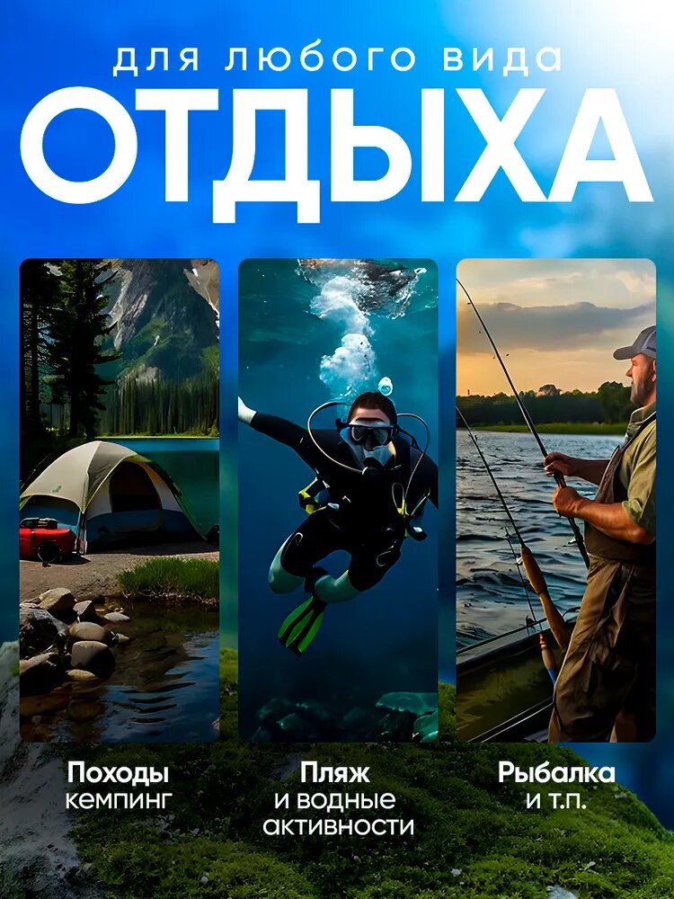 Гермомешок водонепроницаемый 30 л оранжевый с камуфляжным принтом, для путешествий и активного отдыха — фото 1