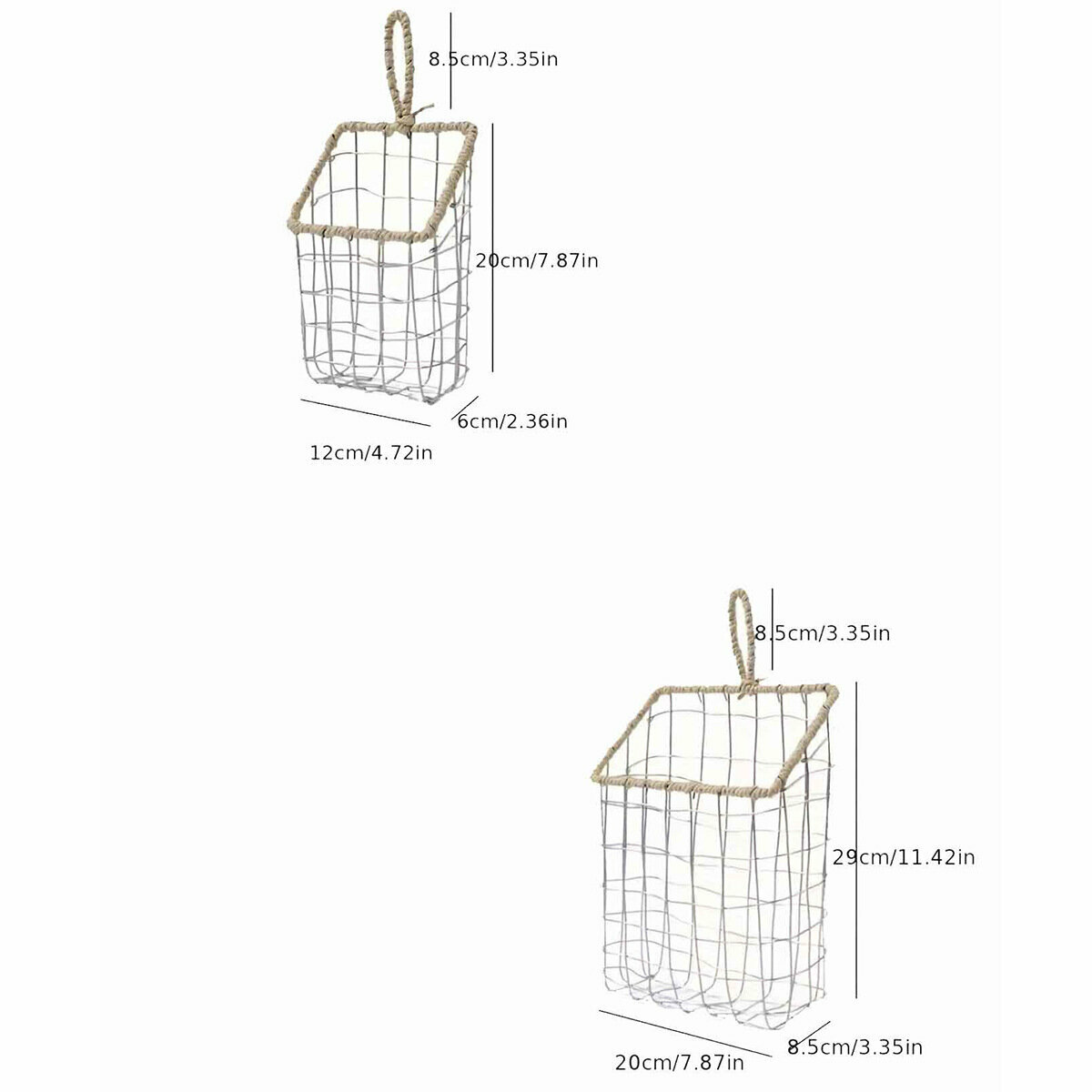Кованая тканая настенная корзина для хранения Rs Nordic Подвесная корзина для хранения Кованая корзина для хранения