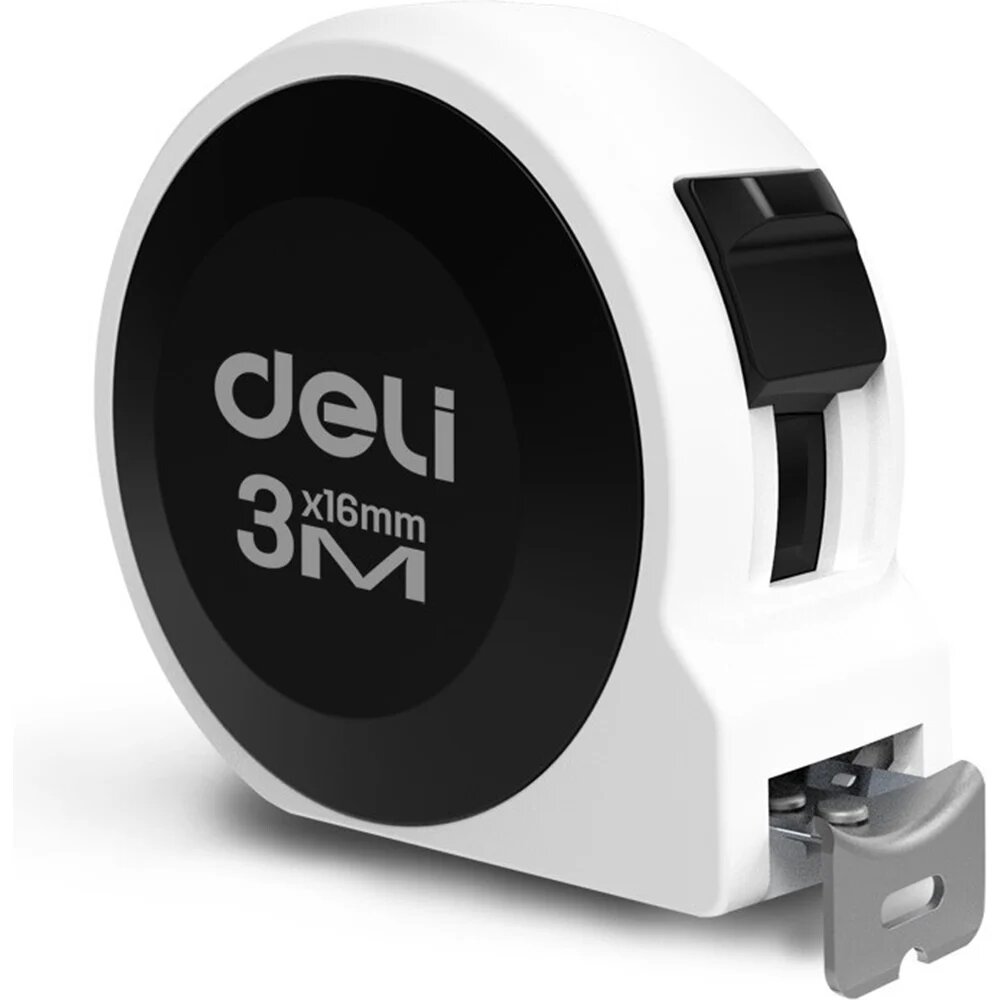 Рулетка DELI Home Series White H8003B 3м х 16мм (Эксклюзивный дизайн, софттач пластик, подарочная упаковка) 177187