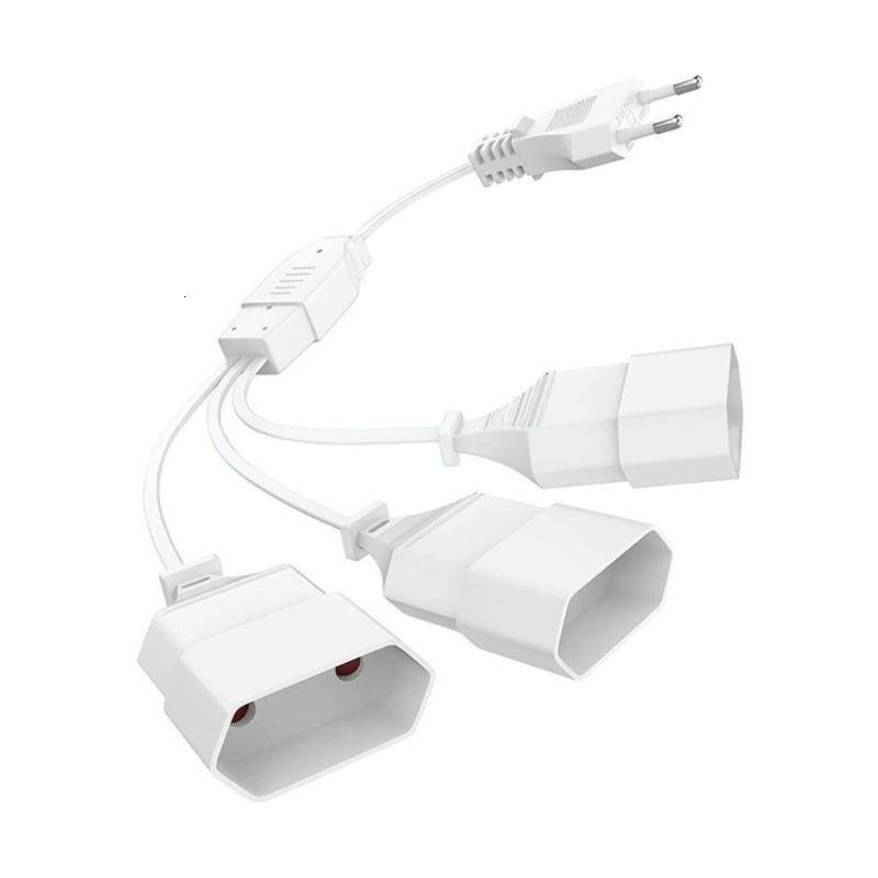 Евророзетка с 3 портами и гибким шнуром, Белый