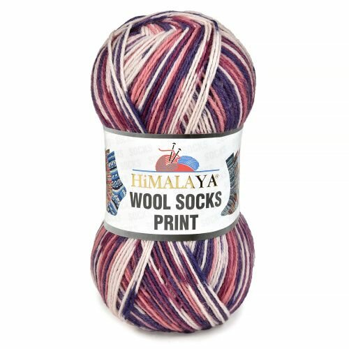 Пряжа Himalaya Wool Socks print S49-01 ( 1 моток, 100г/400м)