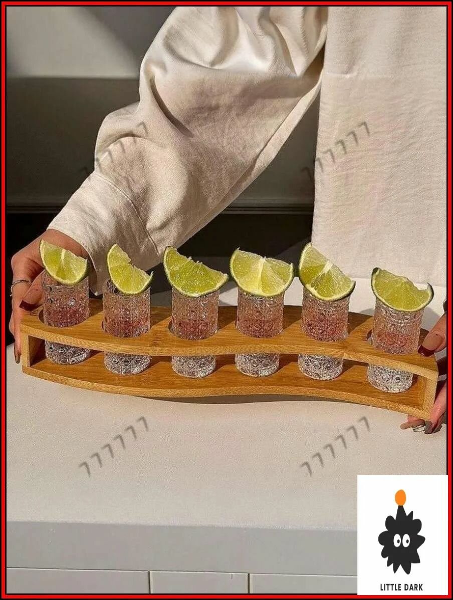 Эксклюзивный набор 6 прозрачных стопок 30 мл для ликера и водки