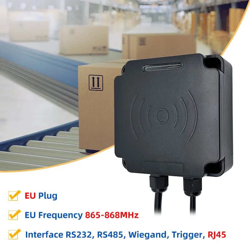 Промышленный считыватель RFID UHF TY200 с протоколом Modbus TCP/IP, RS232, RS485, дальностью считывания 3 м, частотой 928-865 МГц для управления производственной линией