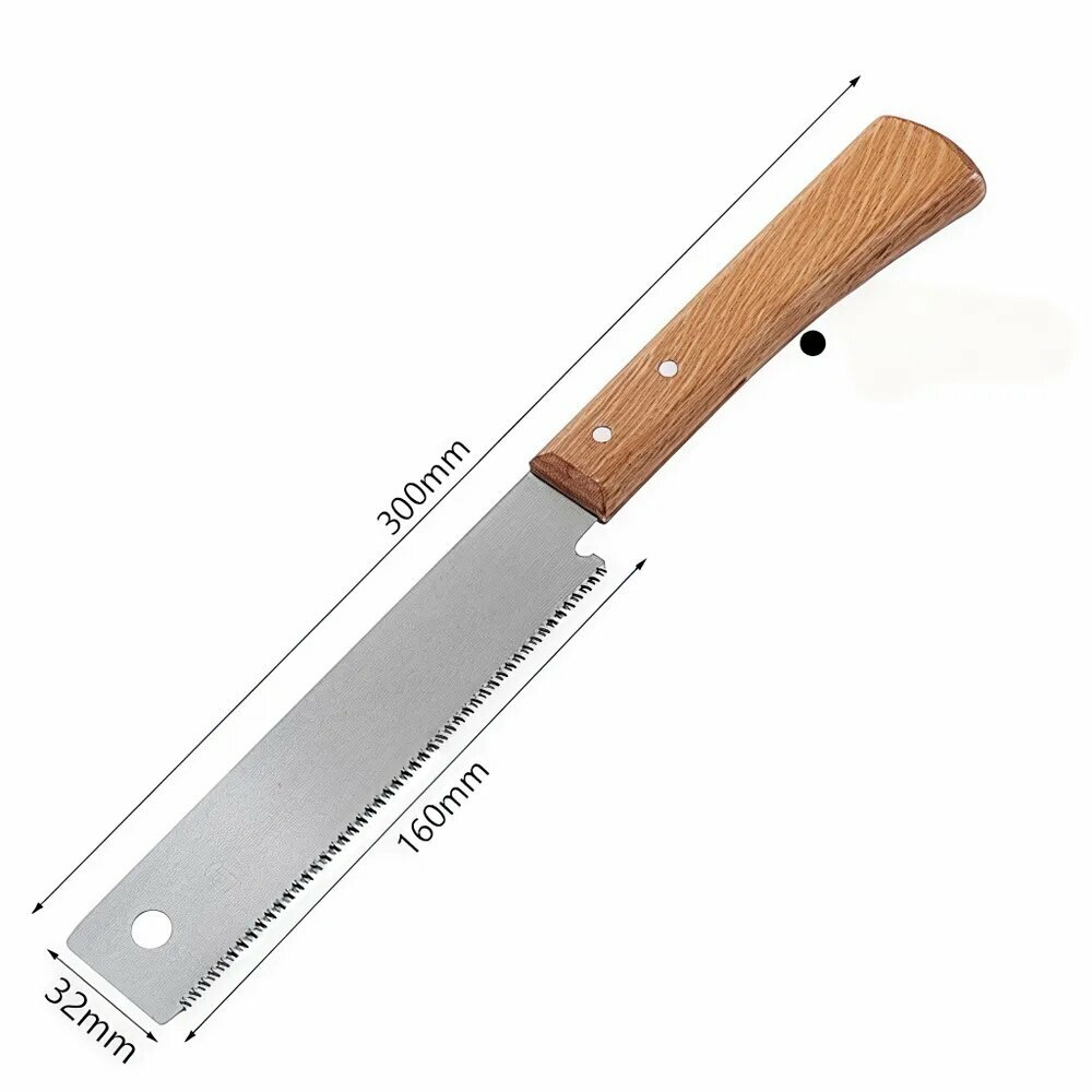Ножовка ручная 12 дюймов с деревянной ручкой, мелкие зубья, для дома и DIY деревообработки