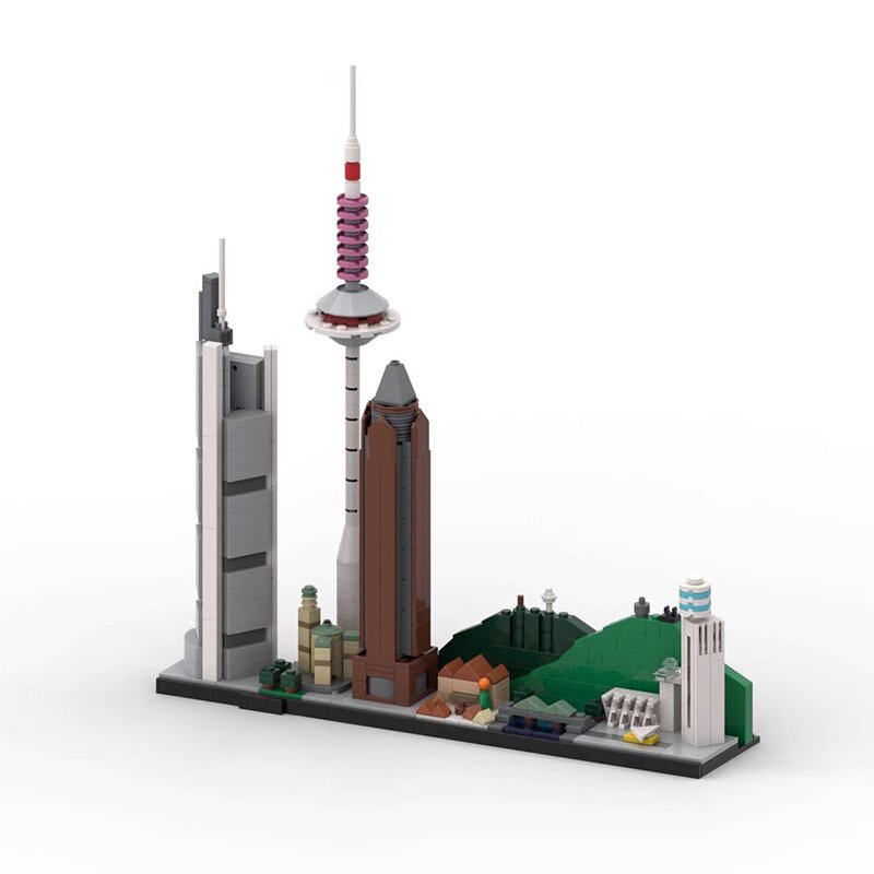 MOC-139607 развивающий набор, игрушки для архитектурной сцены Франкфурта-на-Майне