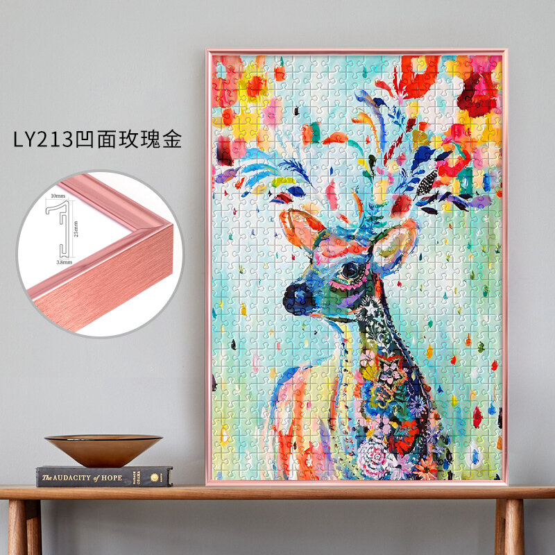 Горячая распродажа1000-элементный пазл, фоторамка, настенное крепление, 500 монтажная рамка, 300 элементов рамки, 50x70, индивидуальный*75 элементов