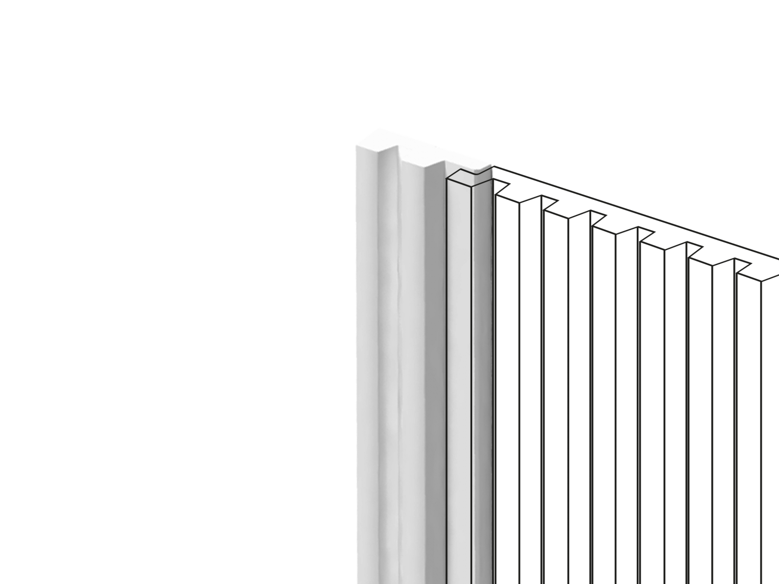 Финишный молдинг HiWood LF129A Long NP (33.6*11*3000мм)