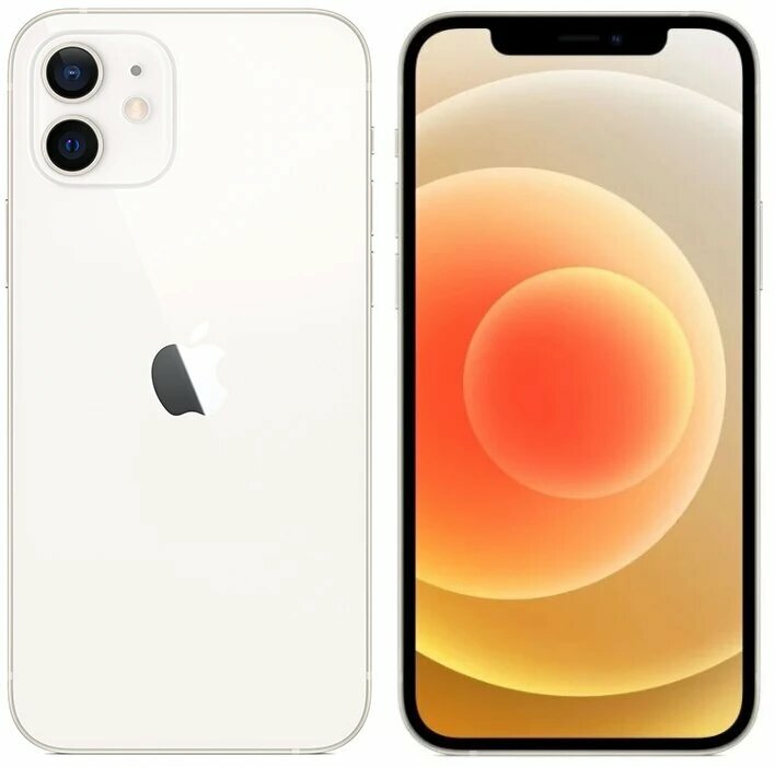 Смартфон Apple iPhone 12 128, белый, OLED 2532 x 1170, 6,1", 12 ГБ, 2815 мАч