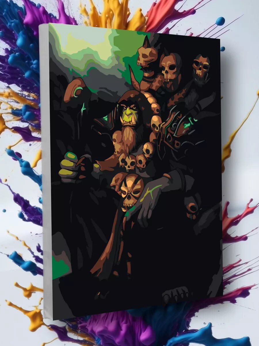 Картина по номерам World of Warcraft Гулдан Орк Игра Фэнтези 40*50