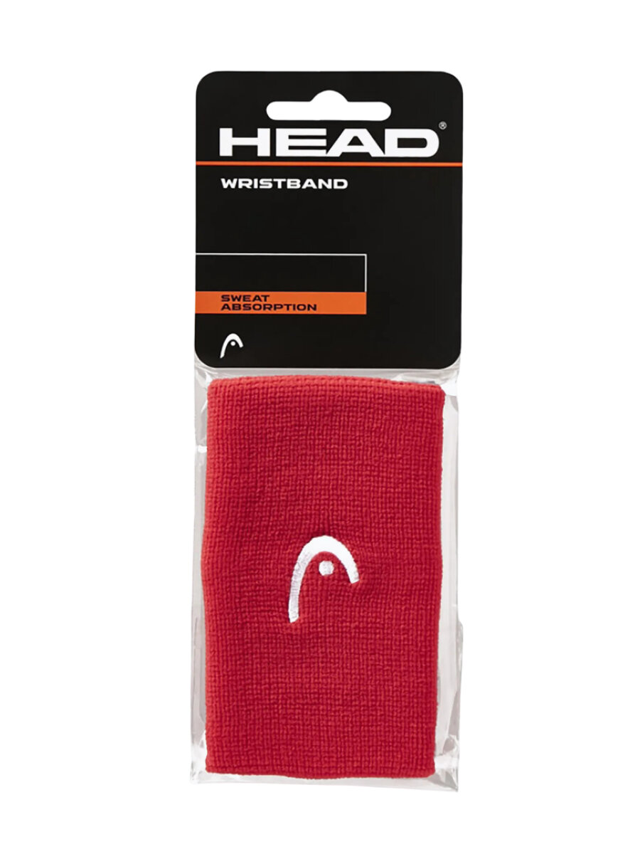 Напульсники спортивные для тенниса HEAD Wristband 5 Long, 2шт, красный