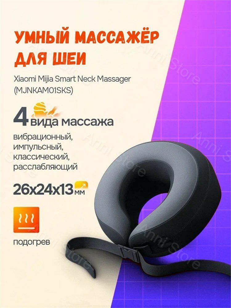 Xiaomi Умный массажер для шеи Xiaomi Mijia Smart Neck Massager MJNKAM01SKS BHR7009CN Серый
