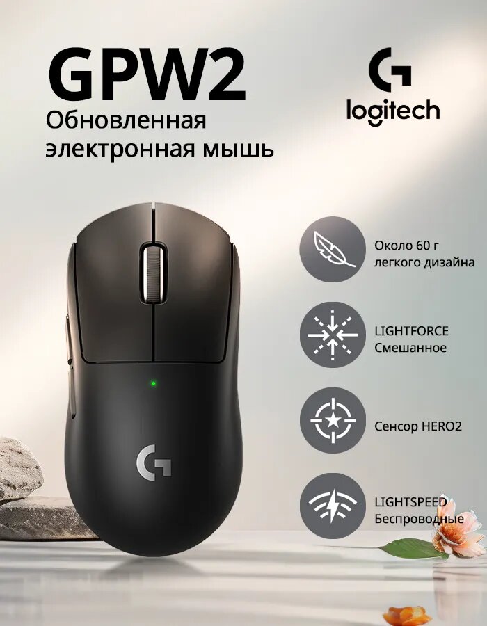 Logitech G Игровая мышь Pro X Superlight 2 SE, черный матовый