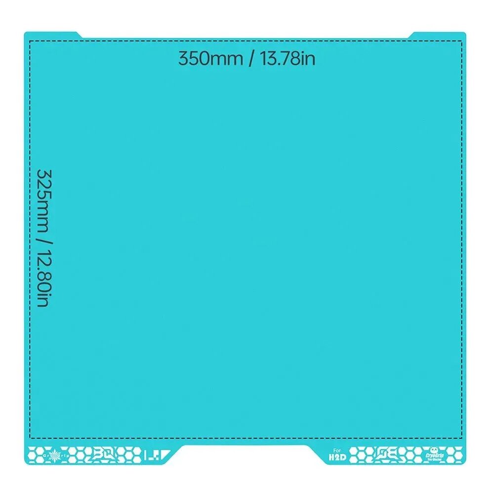 BIQU CryoGrip Pro Glacier Build Plate, для 3D принтера Bambu-Lab H2D,350x325 мм, 1 шт.
