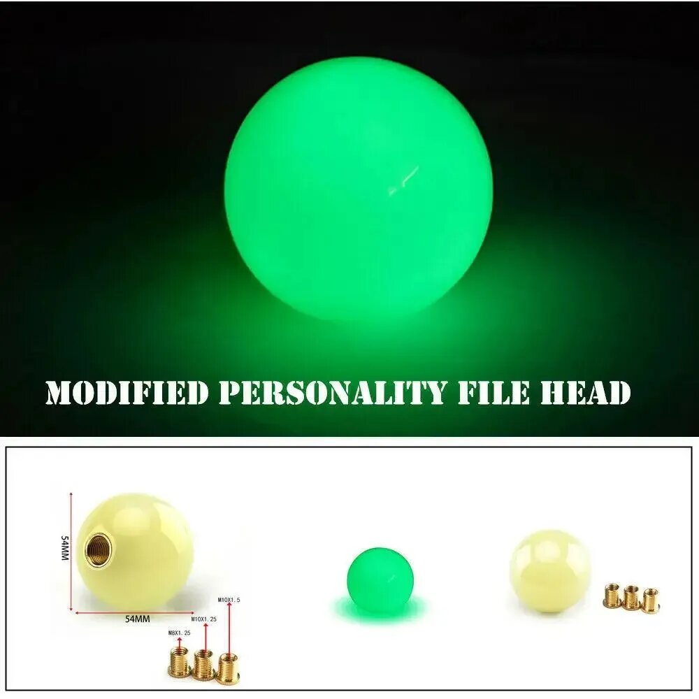 Универсальная автомобильная рукоятка с флуоресцентным светоизлучением JDM в цветах зеленый/синий/красный для ручного/автоматического короткоходного переключателя передач с адаптер