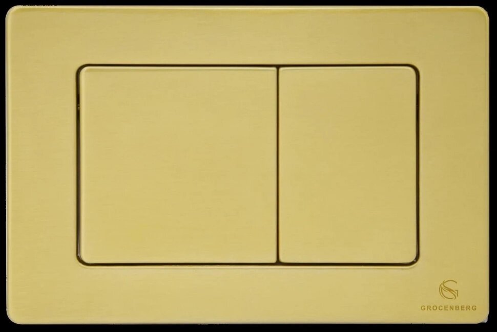 Кнопка смыва для унитаза (металл) GROCENBERG KM3080MG Матовое золото