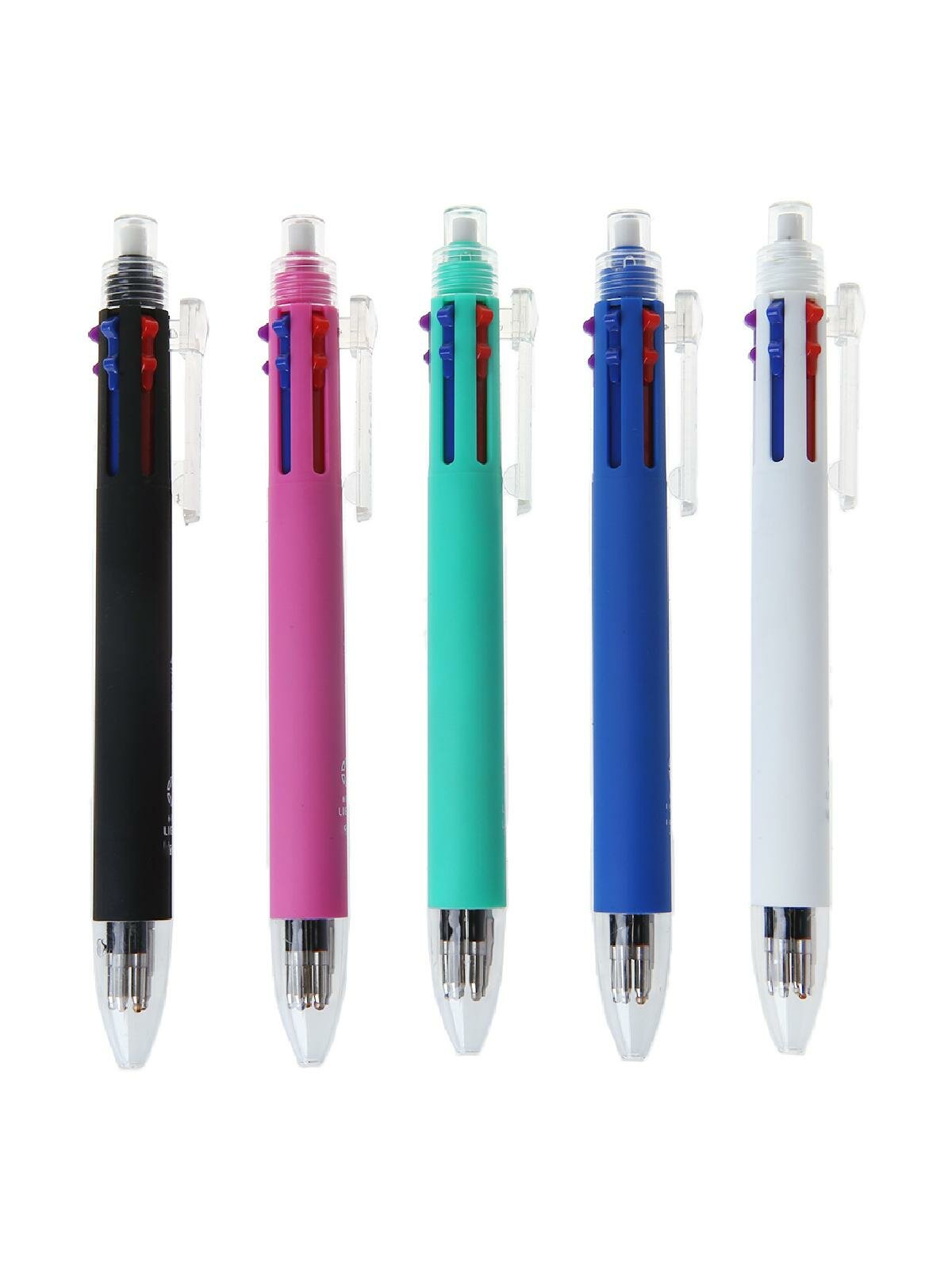 0,7 мм 5 Цветов В одном Выдвижные Шариковые Ручки Механический Карандаш Для Плавного Письма