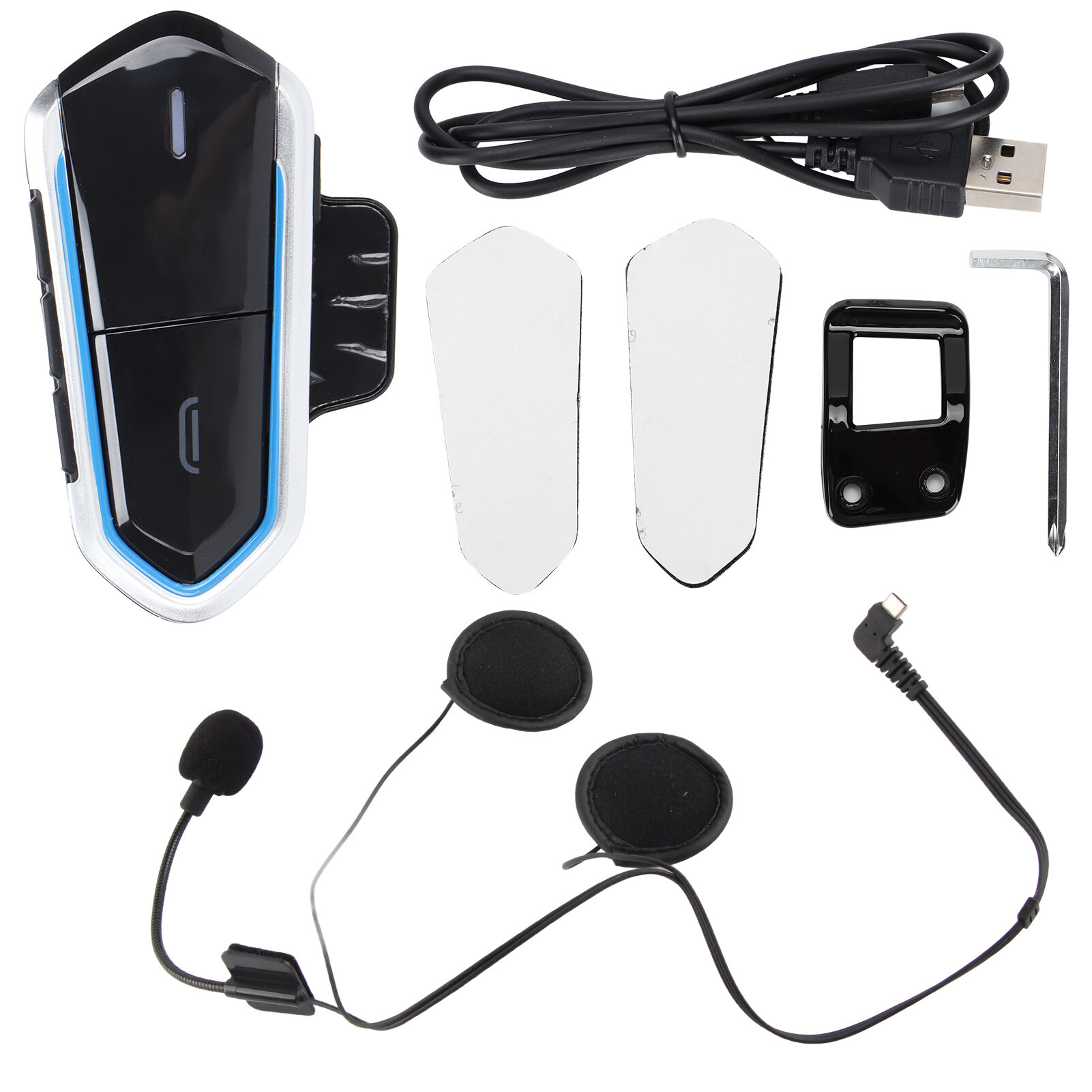 Мотоциклетная гарнитура QTB35 Bluetooth 5.0, ультратонкая, для шлема, с микрофоном