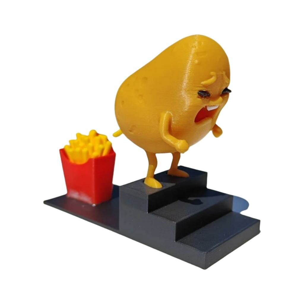 Картофель превращается в картошку фри: 3D-фигурка