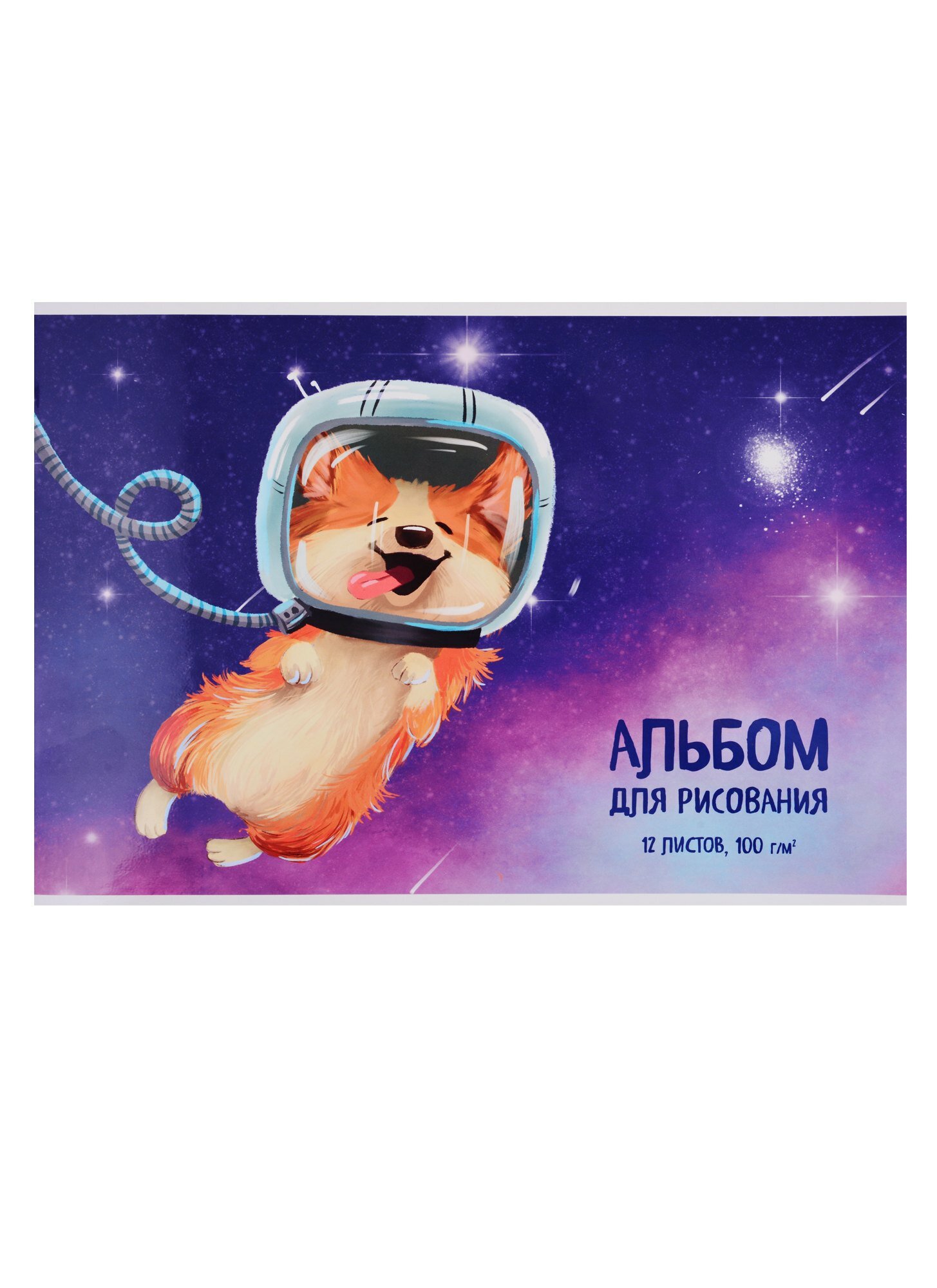 Альбом для рисования «Щенок-космонавт» Феникс+ А4, 12 листов, скрепка