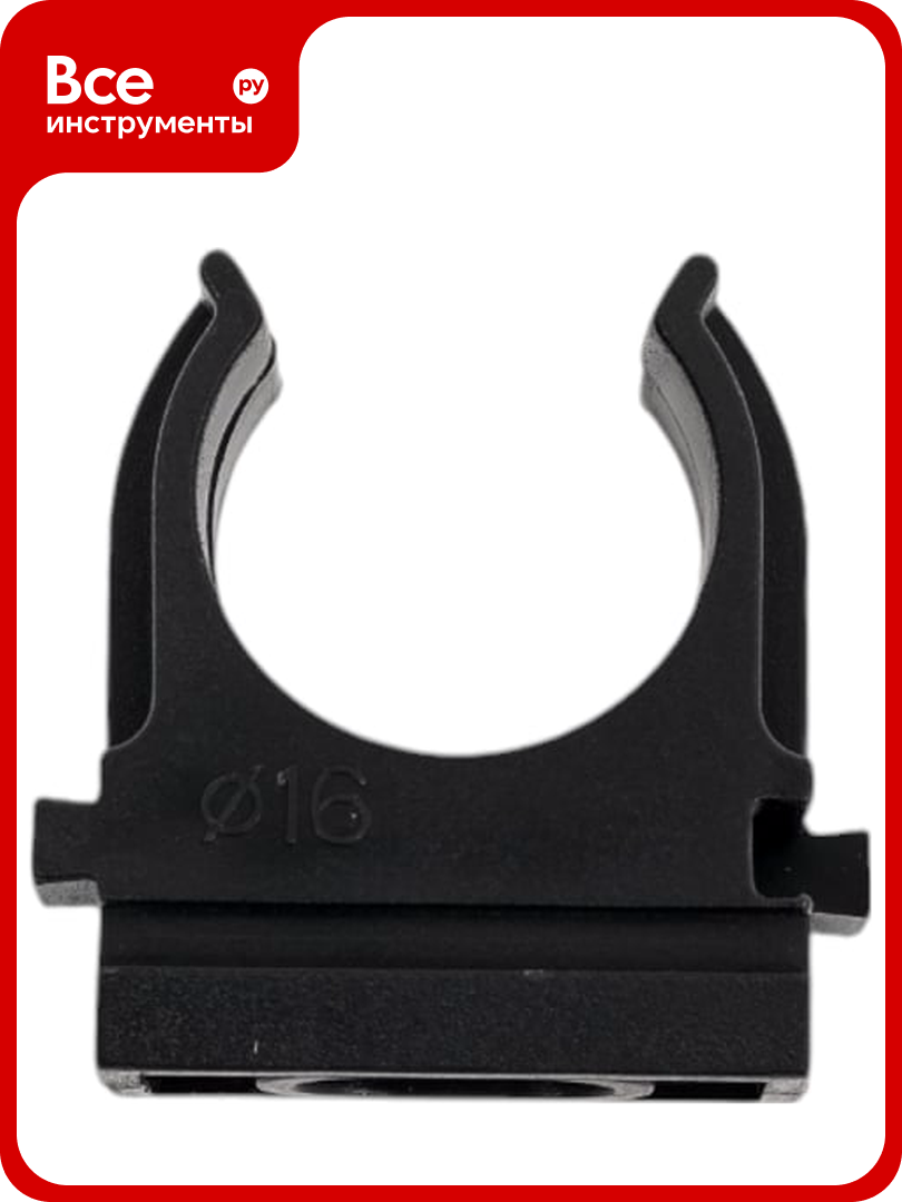 Крепеж-клипса U-plast F 16 черная, 100 шт. 300-016Ч