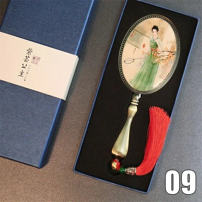 Ретро зеркало для макияжа бронза 09