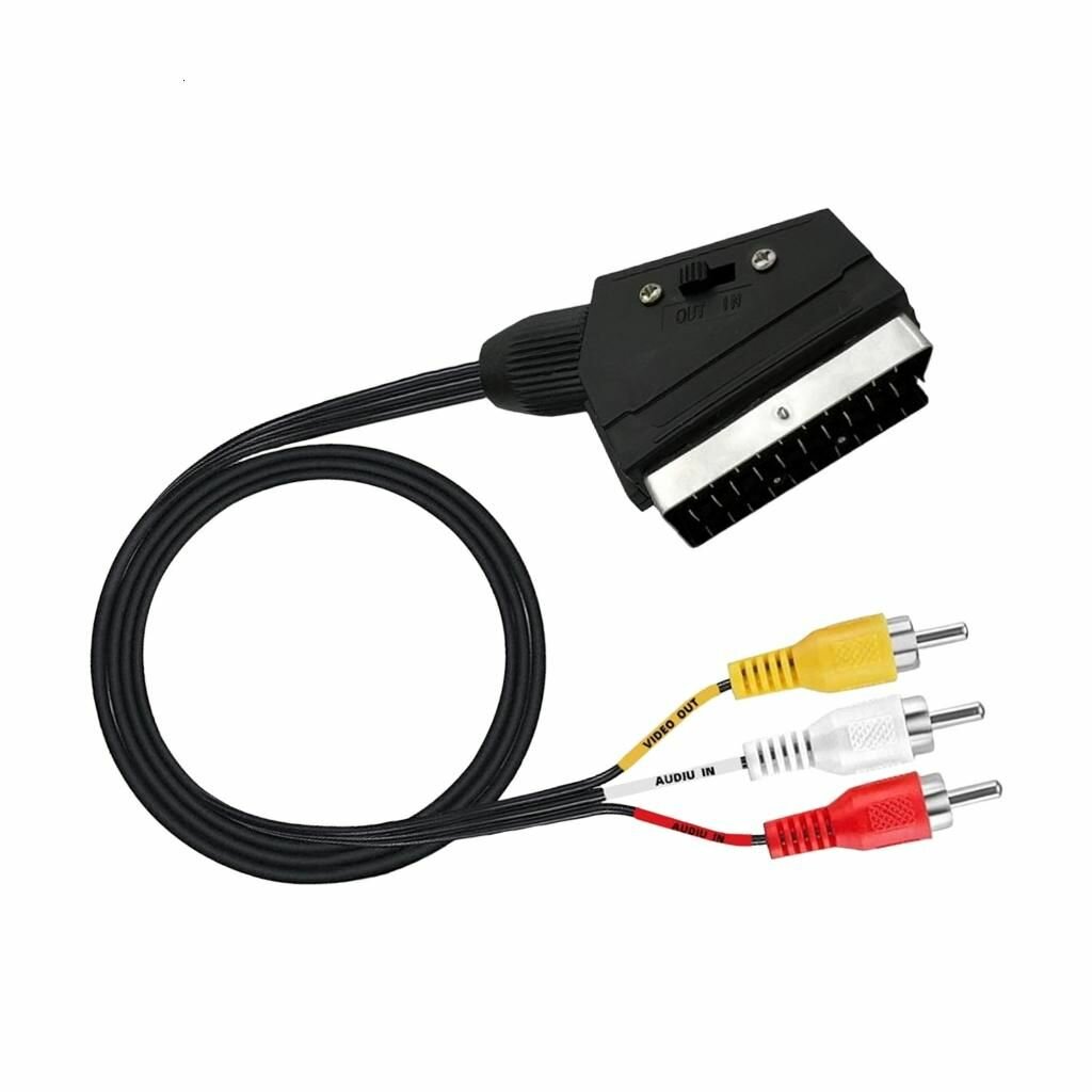SCART 21Pin 3RCA кабель 1.5 м, 1pc
