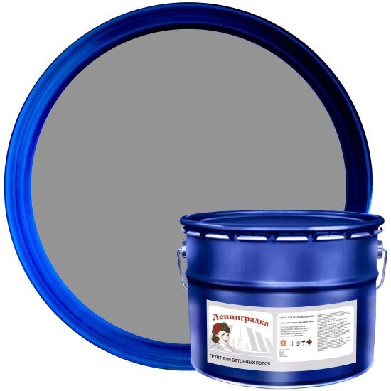 Грунт Ленинградка АК-014 , для бетонных полов, 10 кг, серый